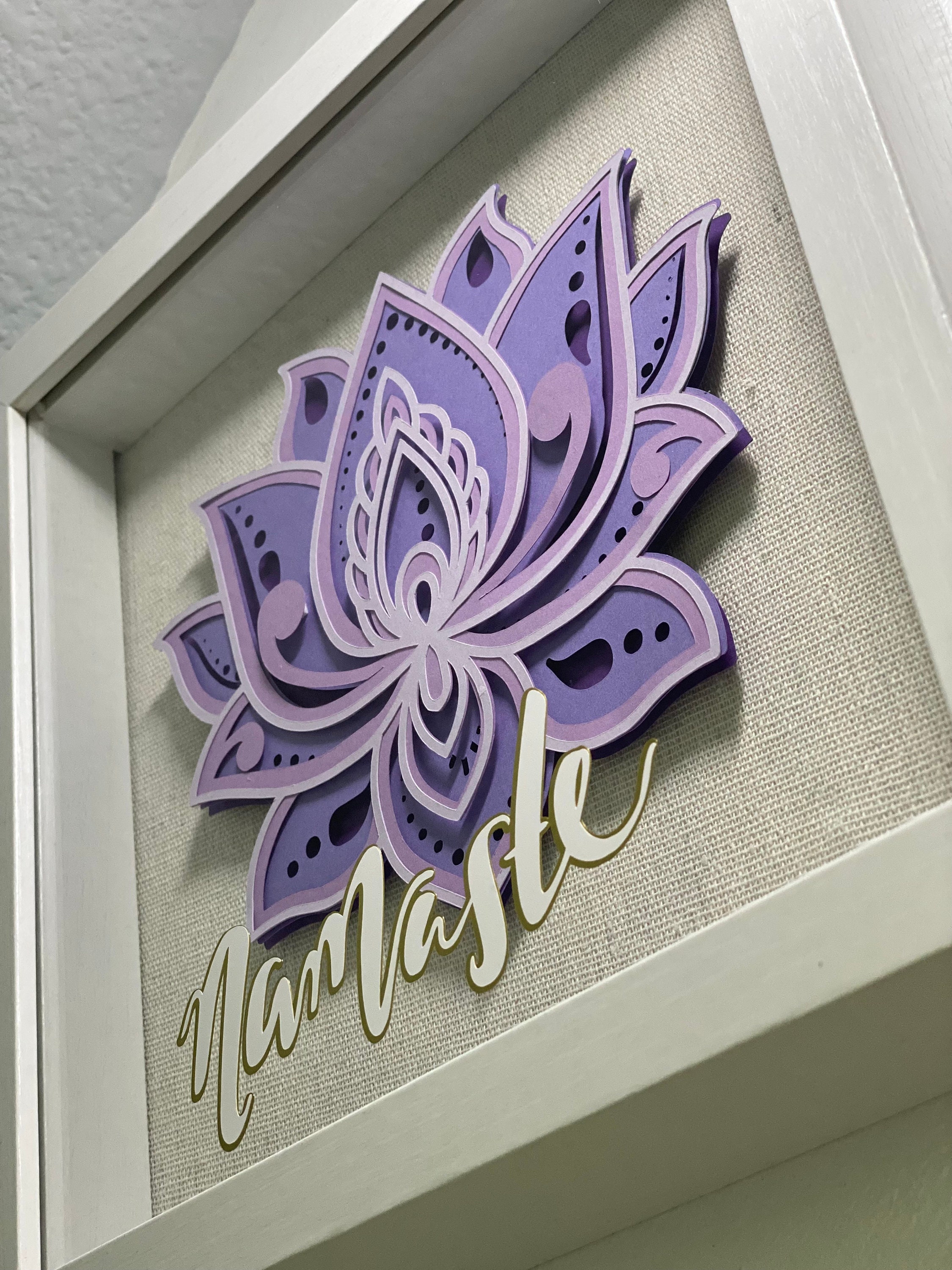 Purple Yogi Lotus Flower, Yoga Meditation, Namaste Framed Art - Etsy