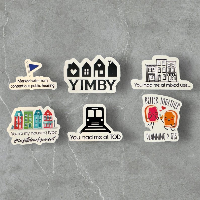 Urban Planning Sticker Set: YIMBY, GIS, TOD (30 Stickers) - Etsy