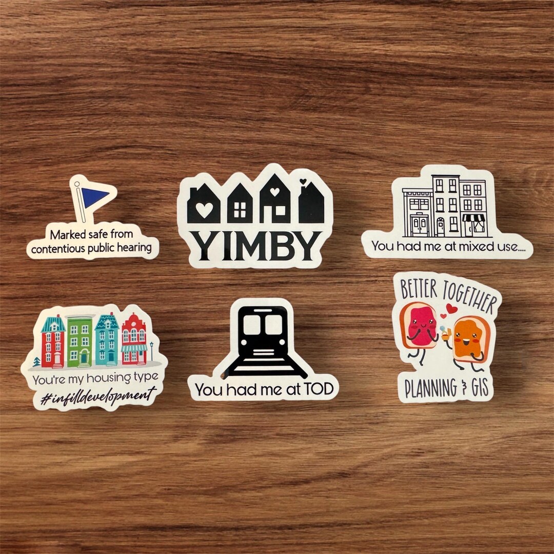 Urban Planning Sticker Set: YIMBY, GIS, TOD (30 Stickers) - Etsy