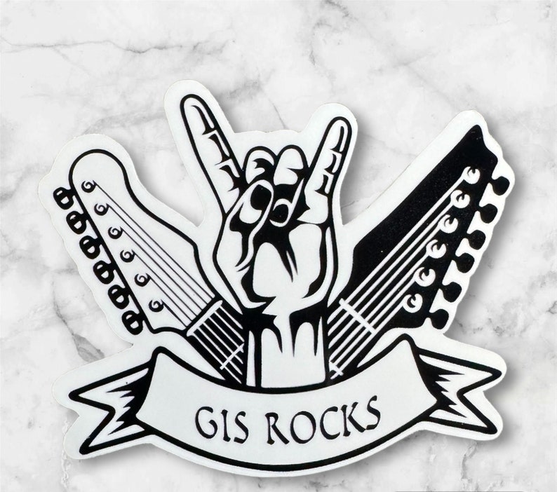 Rock and Roll GIS Rocks Stickers - Etsy