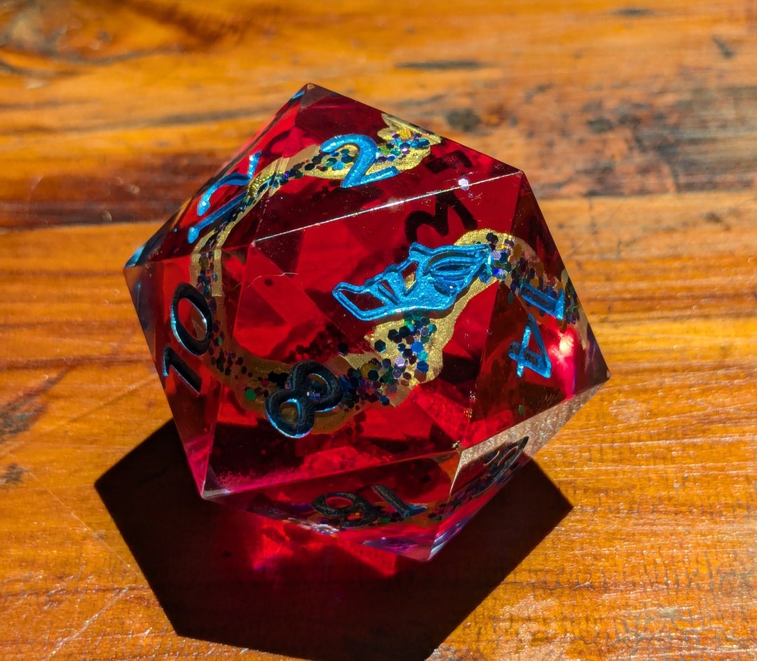 Ocean Geode, 40mm Chonk-resin Tabletop RPG Dice - Etsy