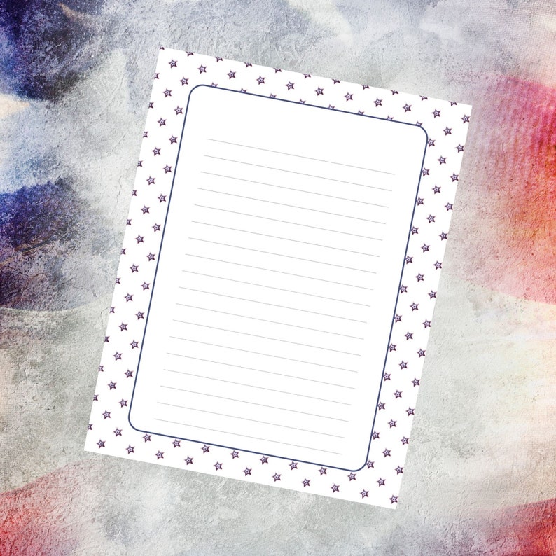 Red White and Blue Printable Paper Patriotic Stars - Etsy