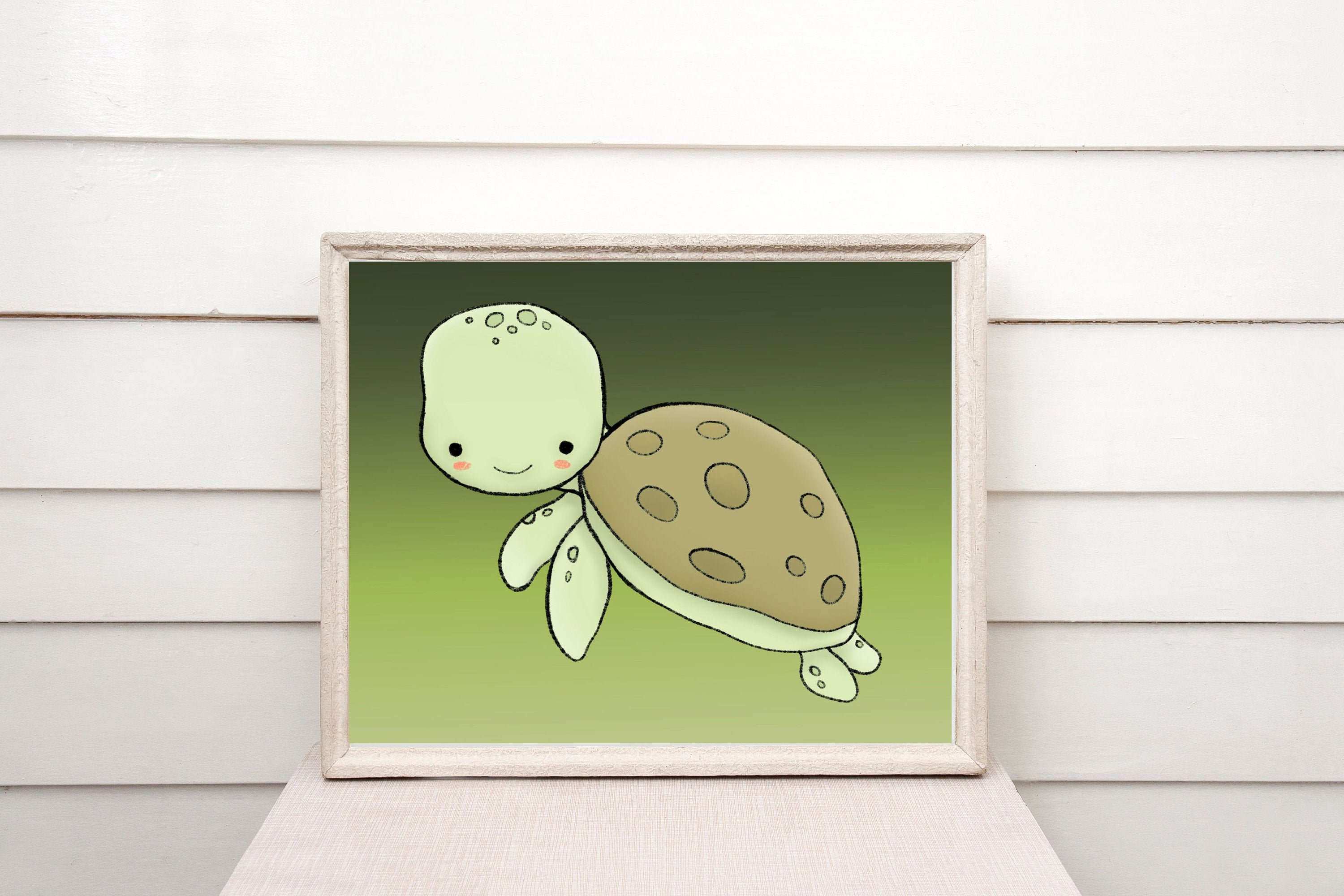 Sea Turtle Nursery Wall Art | Printable Digital Art Print | Nursery ...