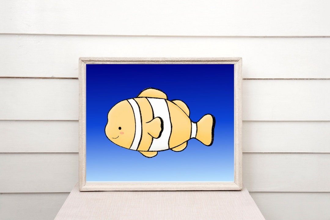 Clown Fish Nursery Wall Art | Printable Digital Art Print | Nursery ...