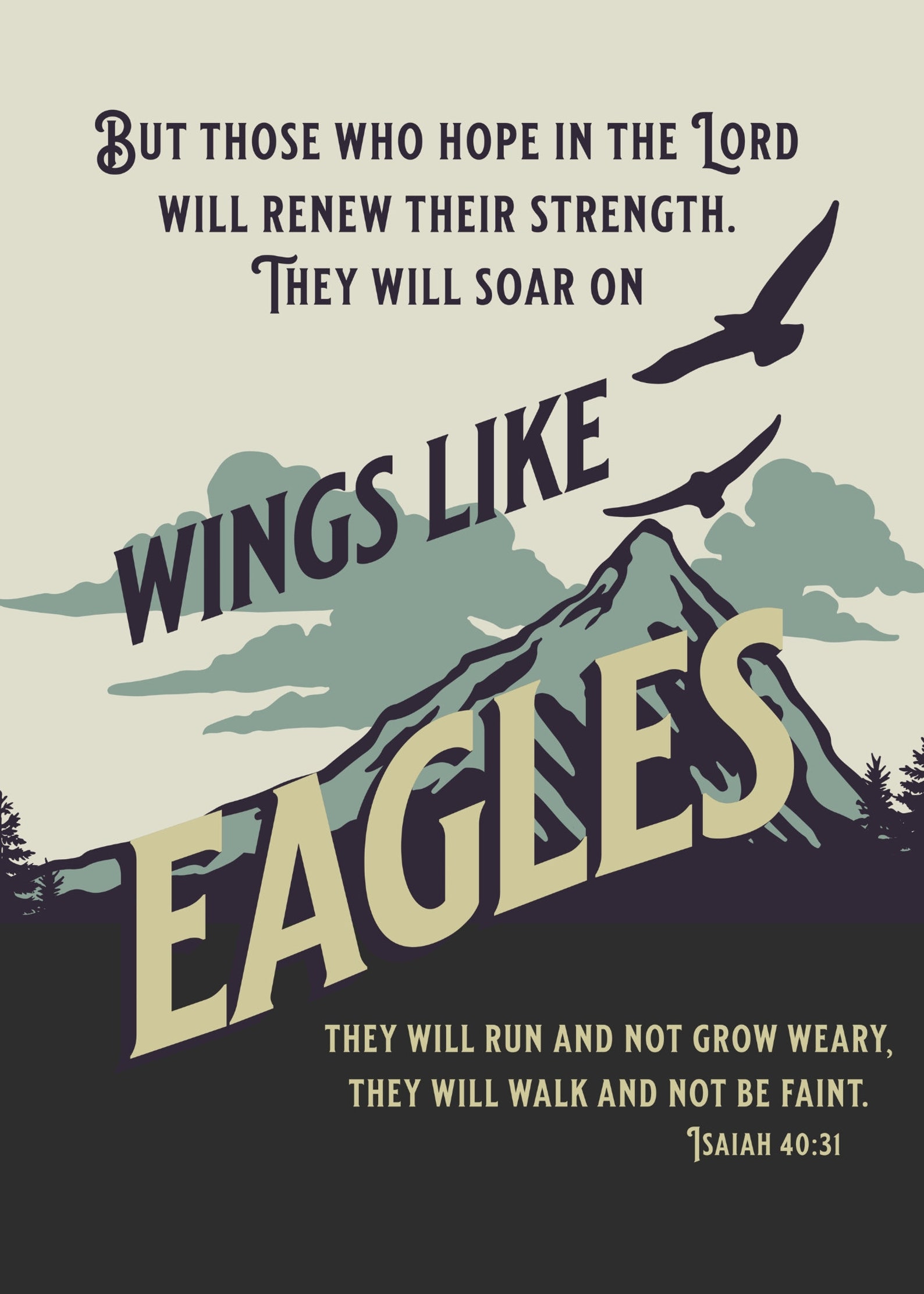 Eagle Bible Verse Wall Art, Scripture Wall Art, Printable Christian ...