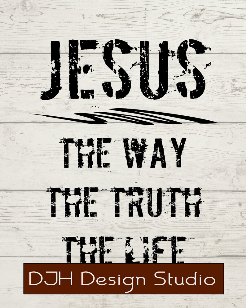 Bible Verse Jesus the Way the Truth the Life John 14:6 Wall Art ...