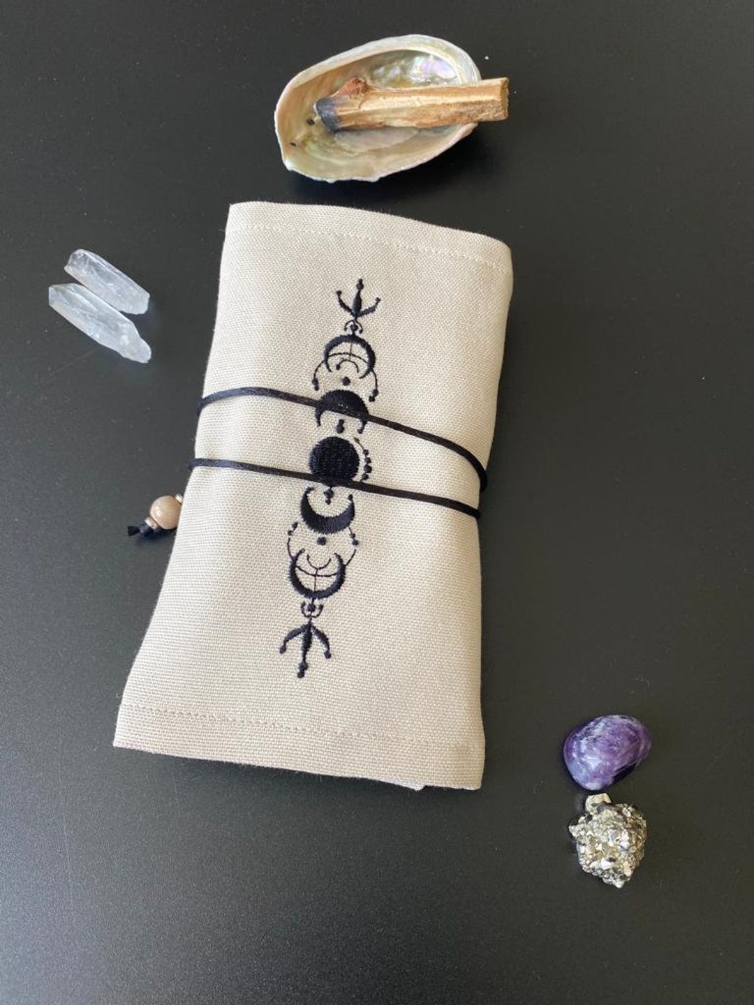 Moon Phases Symbol Embroidered Cards Wrapping Bagaltar Tarot - Etsy