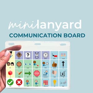 Mini Core Communication Board: Travel AAC Lanyard - Etsy