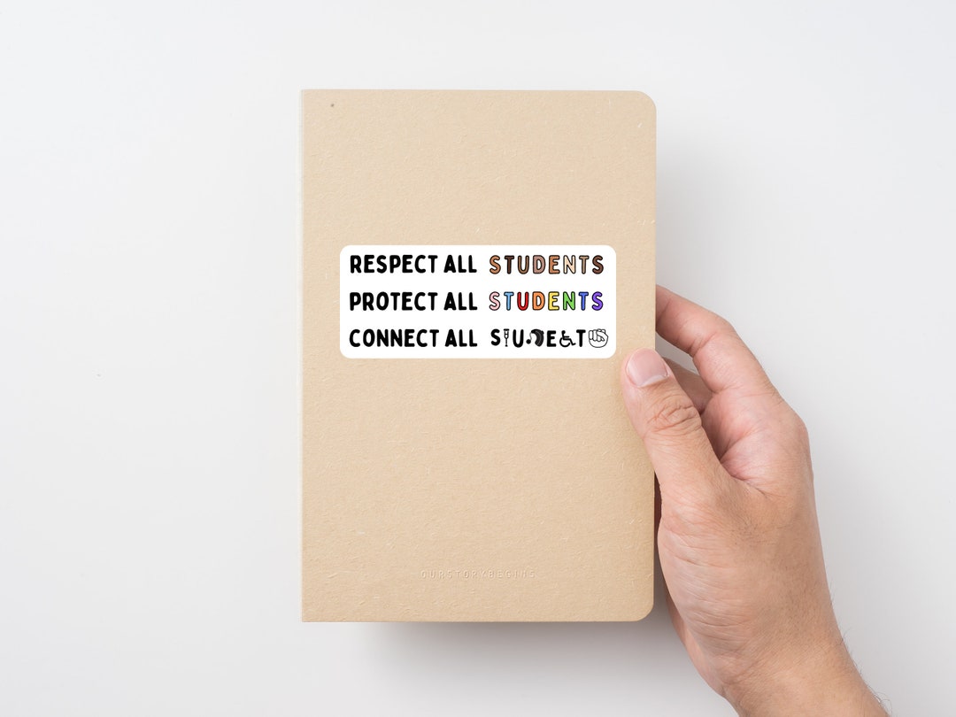 Respect All Students Sticker: Equality Decal, Safe Space - Etsy