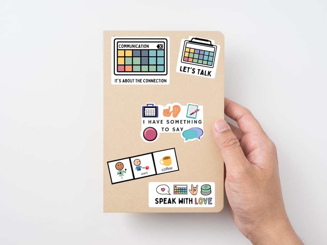 AAC Communication Stickers: Speech Therapy SLP Gift - Etsy