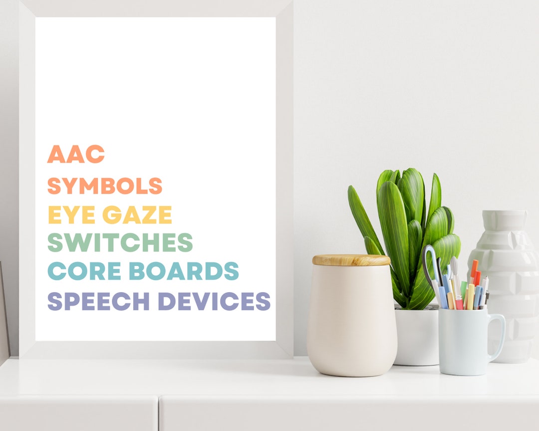 AAC Access Rainbow Digital Print | AAC Slp Prints | SLP Decor |therapy ...