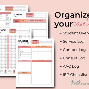 Printable Planner for School-based Therapists | IEP Planner | Special ...