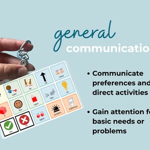 Double Sided Core Communication Board for Lanyard: AAC Visual Support ...