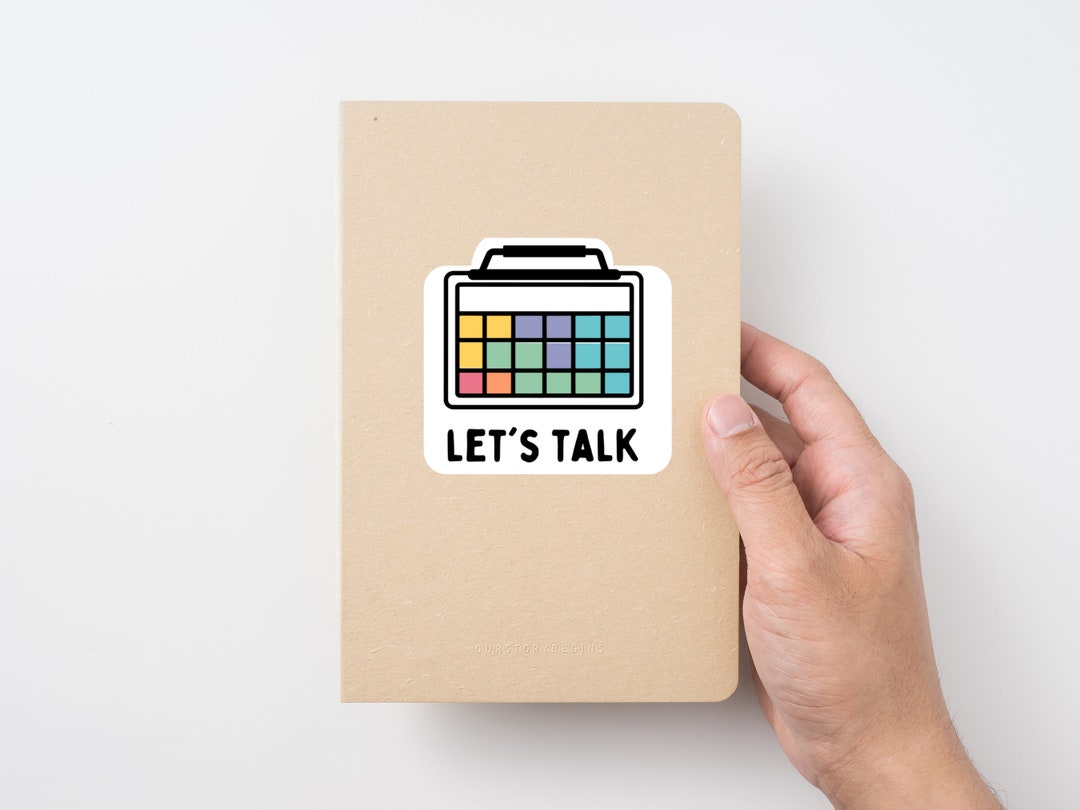Let's Talk AAC Device Sticker - Speech Therapy SLP Sticker - Etsy