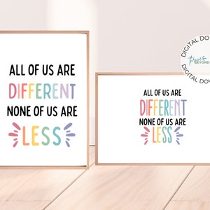 Neurodiversity Poster Set | Embrace Differences Digital Wall Art ...