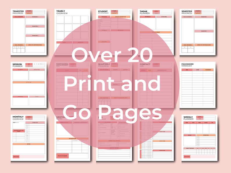 Printable Planner for School-based Therapists | IEP Planner | Special ...