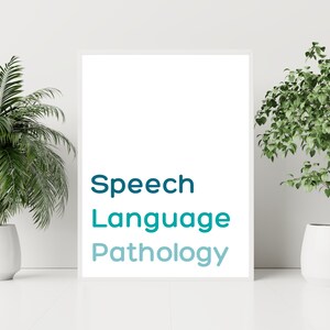 SLP Office Posters | Blue Digital Speech Posters | Speech Therapist ...
