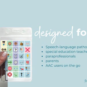 Mini Core Communication Board: Travel AAC Lanyard - Etsy