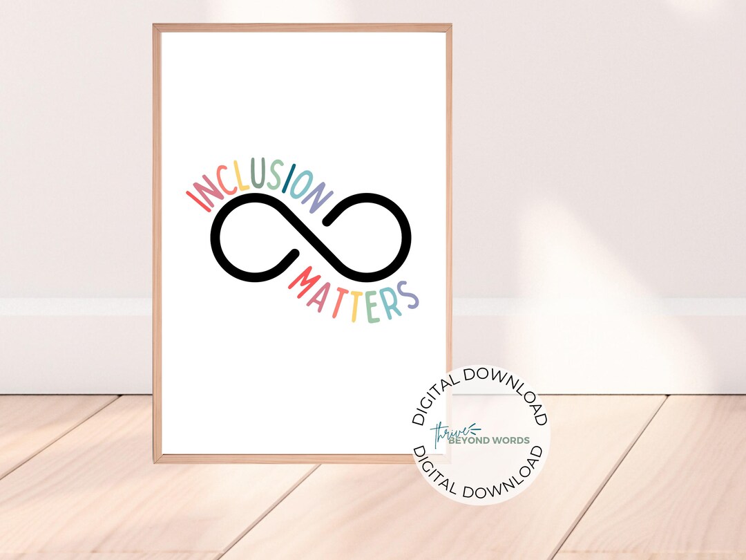 Inclusion Matters Digital Poster | Neurodiversity Infinity Symbol Art ...