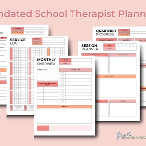 Printable Planner for School-based Therapists | IEP Planner | Special ...