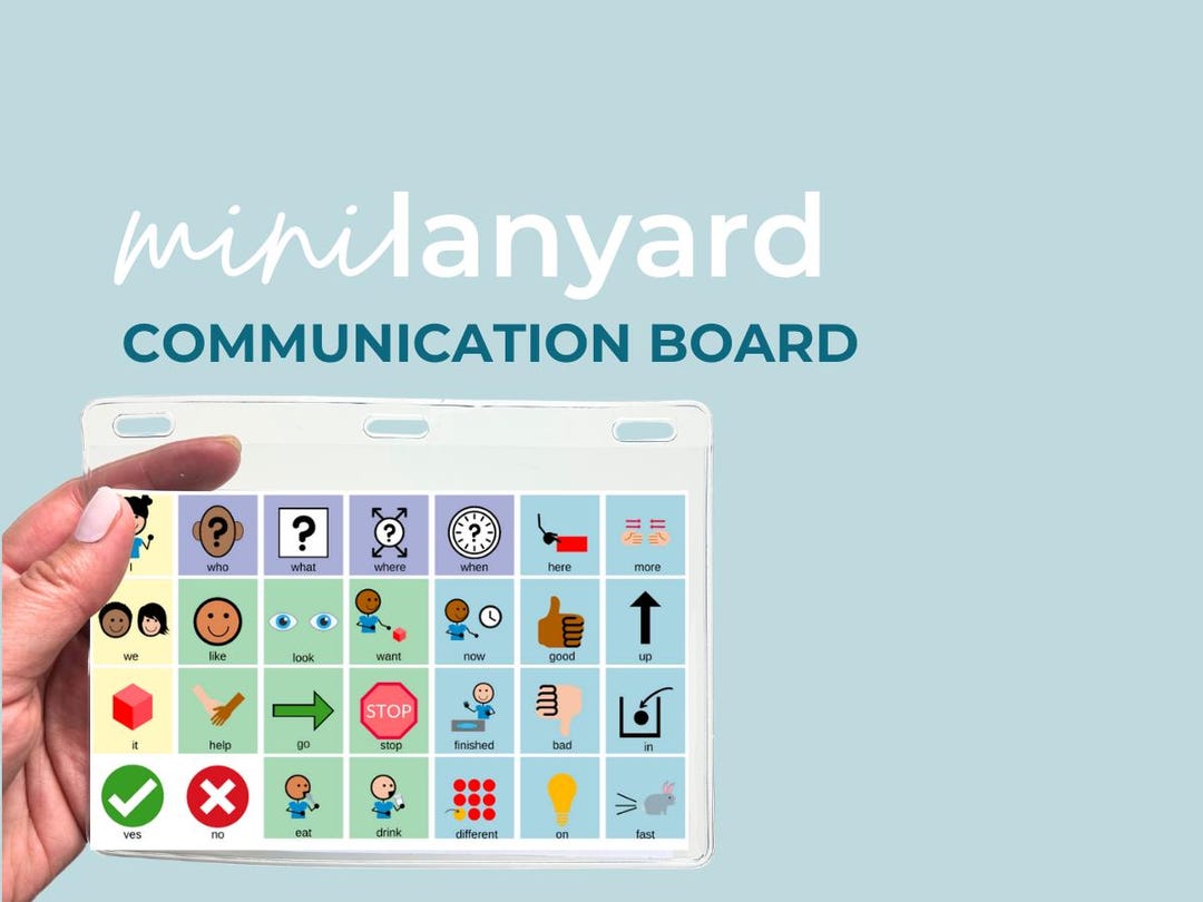 Mini Core Communication Board: Travel AAC Lanyard - Etsy
