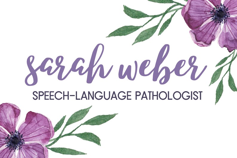 Watercolor Floral Digital Name Print I SLP Gift I SLP Grad - Etsy