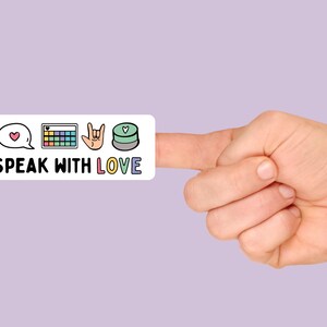 AAC Communication Stickers: Speech Therapy SLP Gift - Etsy