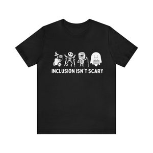 Inclusion Isn't Scary Short Sleeve SLP Halloween Shirt Halloween Sped ...