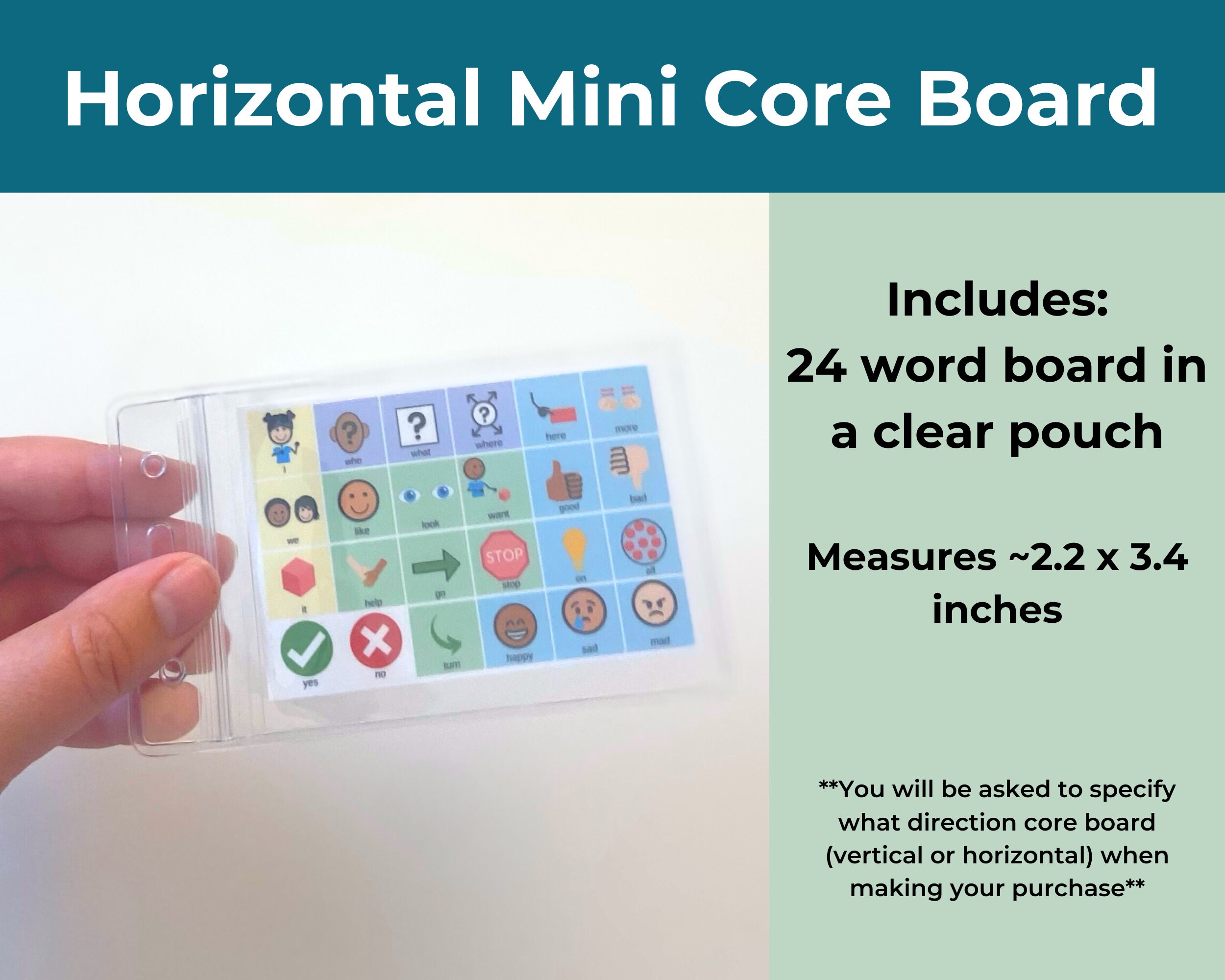 Mini Core Board Mini Communication Board Travel AAC - Etsy Canada