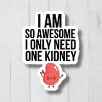 Kidney Sticker, Floral Anatomy Left and Right Kidney Disease Awareness ...
