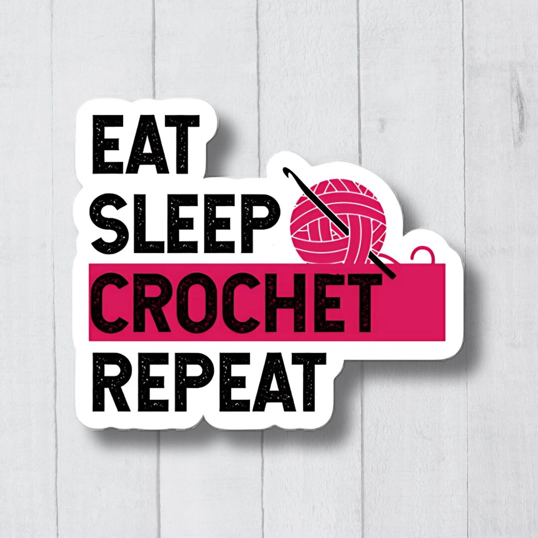 Funny Crochet Stickers, Crochet Decal, Crochet Gift, Yarn Stickers ...