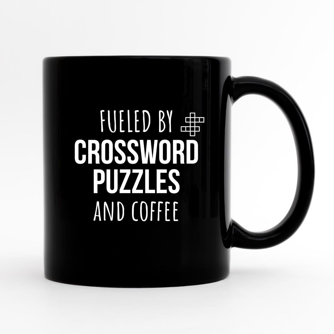 Funny Crossword Puzzle Coffee Mug, Crossword Lover, Crosswords Gift ...