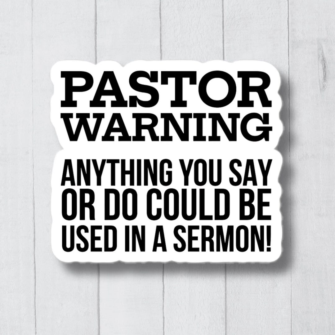 Funny Pastor Sticker, Pastor Decals, Pastors Appreciation, Pastors Gift ...