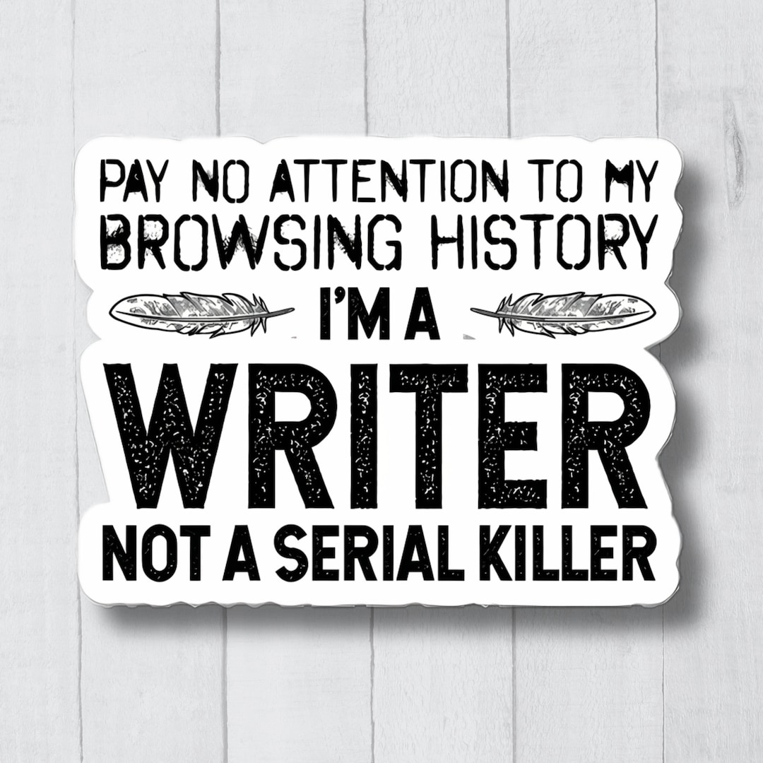 Funny Writer Sticker, Editor Sticker, Cute Writing Stickers, Editing ...