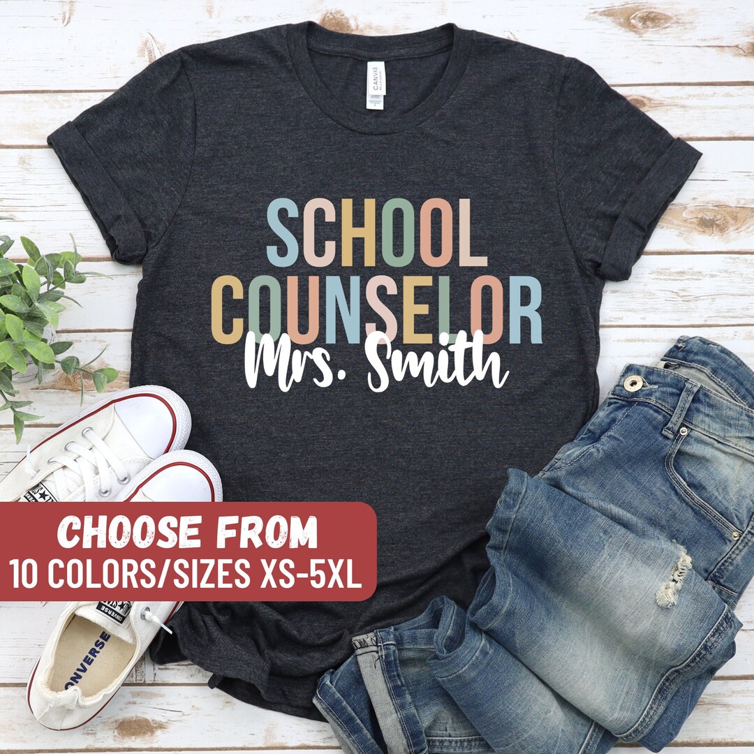 Personalized School Staff Shirt, Custom School Counselor Shirt, Back to ...