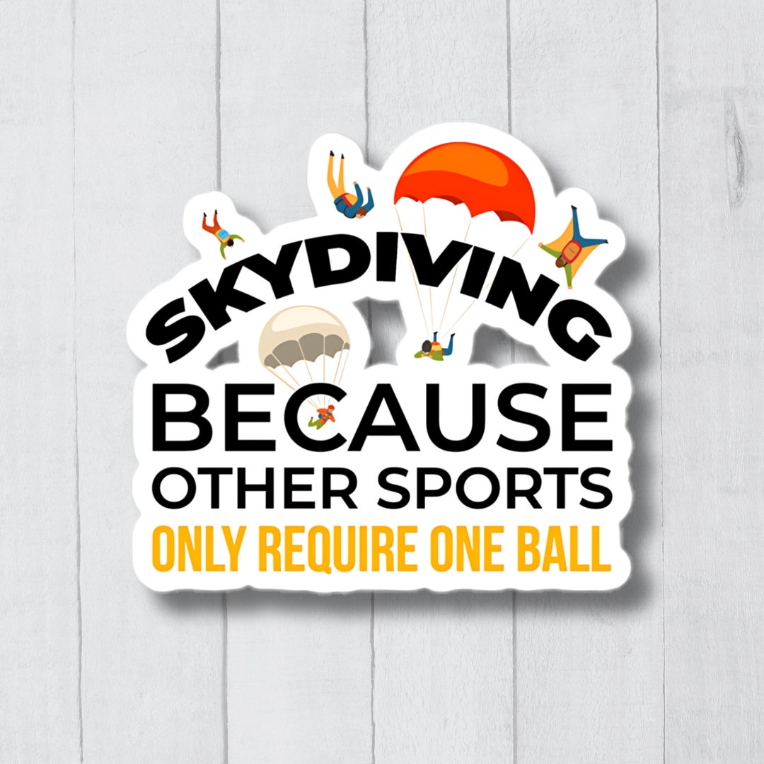 Parachute Sticker Decal, Skydive Sticker Decal, Parachuting Sticker ...