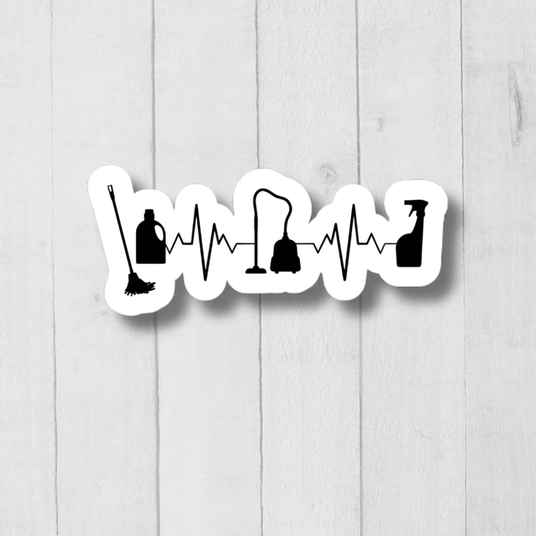 Cleaning Sticker, Maid Decal, Housekeeping Sticker, Janitorial Sticker ...