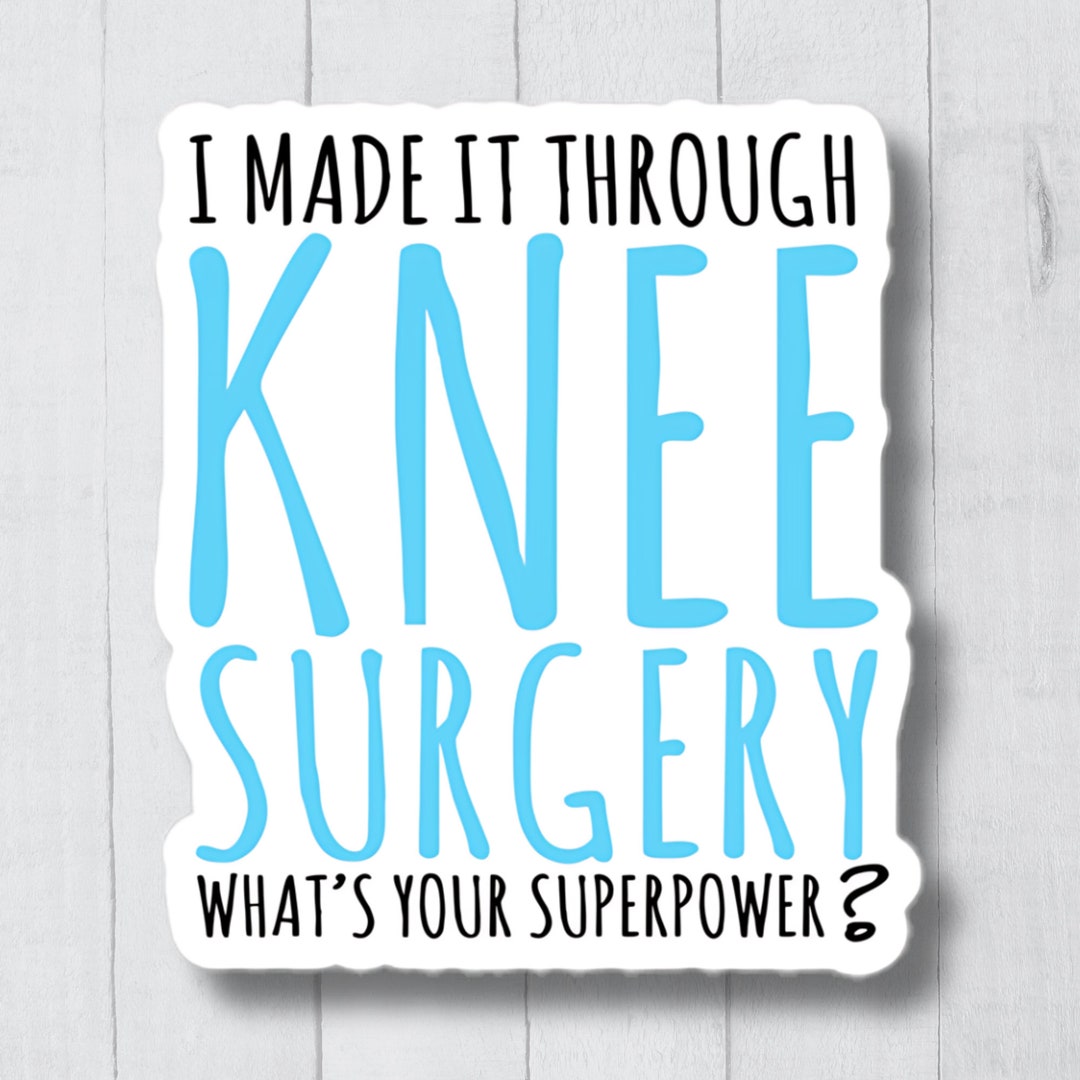 Knee Replacement Sticker, Knee Replacement Decal, Knee Replacement Gift ...