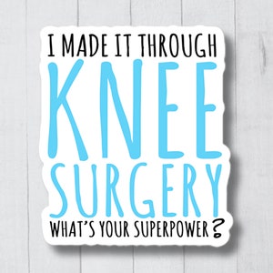 Knee Replacement Sticker, Knee Replacement Decal, Knee Replacement Gift ...