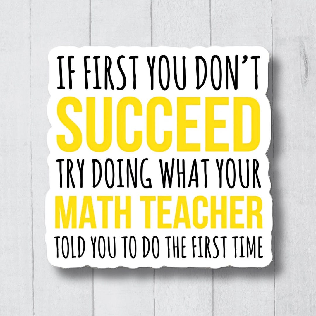 Funny Math Teacher Stickers, Teacher Gifts, Teacher Quote Stickers ...