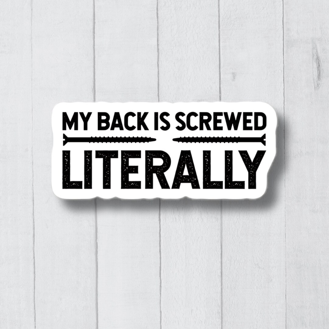 Back Surgery Sticker, Spinal Surgery Decal, Post-surgery Sticker, Spine ...