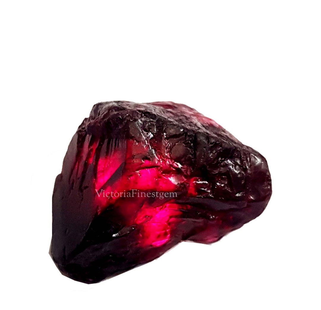 93 Ct Large Raw Natural Garnet Stone 100% Natural Red Garnet - Etsy