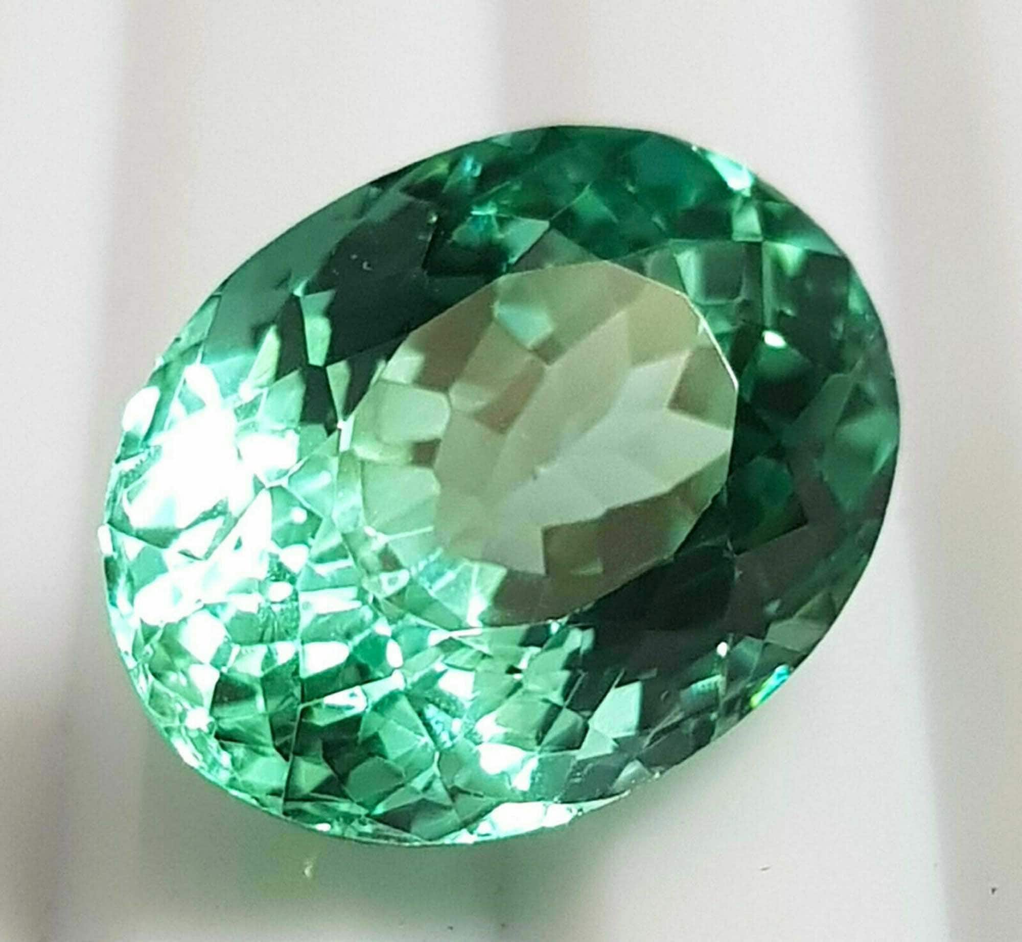 Certified 11.25 Carat Natural Light Green Sapphire Green - Etsy UK