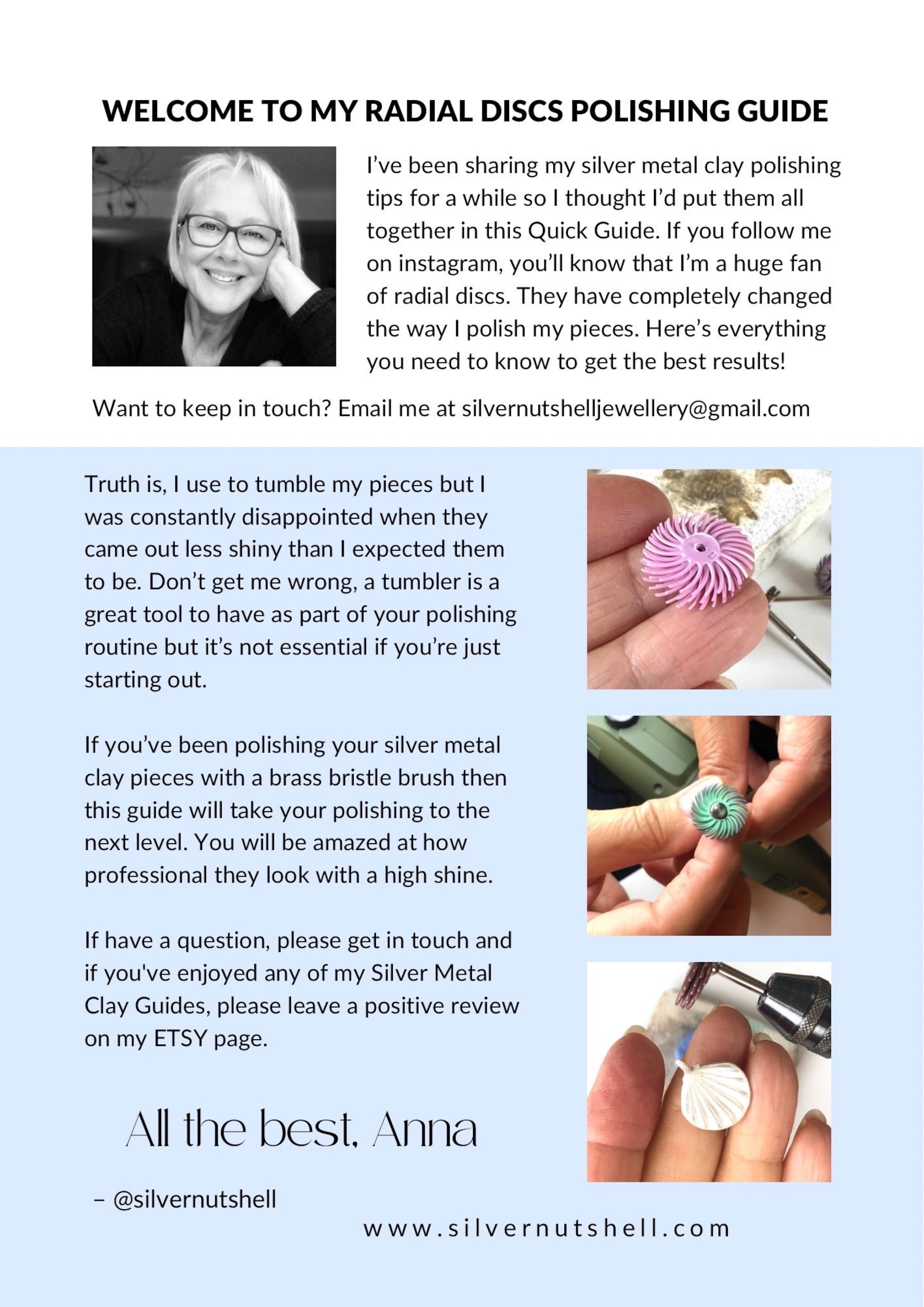 Silver Metal Clay Polishing Guide: Radial Discs, Jewellery ...