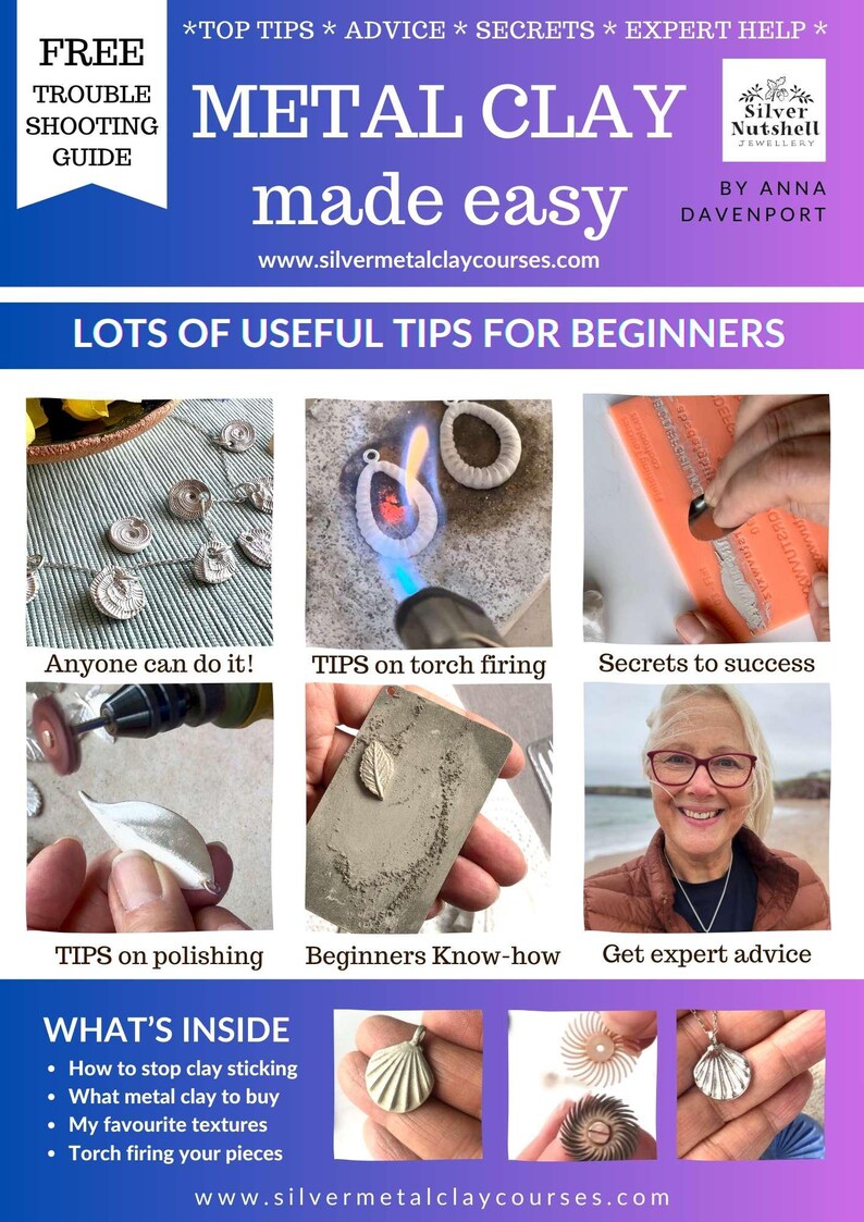 Silver Metal Clay Trouble Shooting Guide Downloadable Book, 15-pages of ...