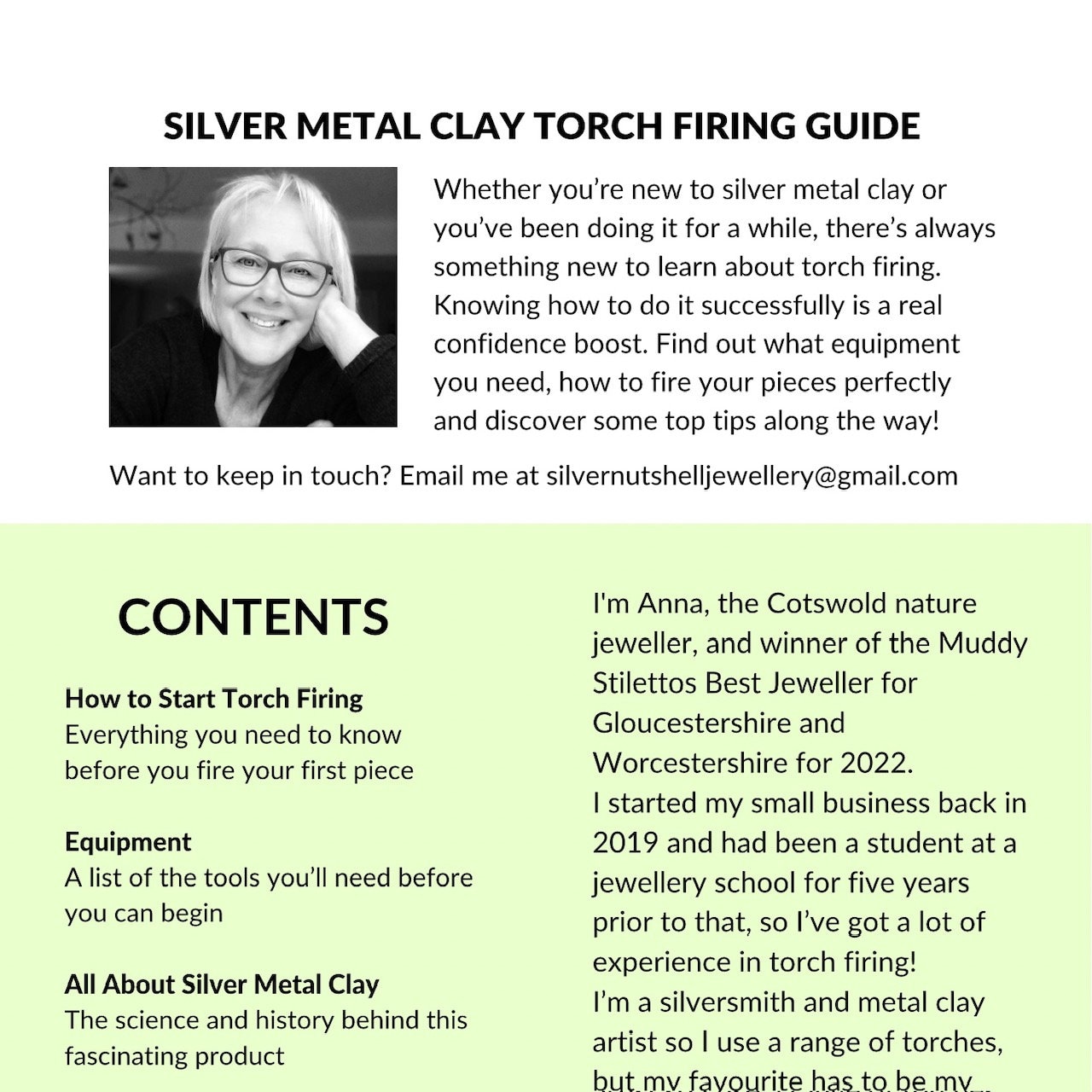 Silver Metal Clay Torch Firing Guide: Expert Advice (downloadable PDF ...