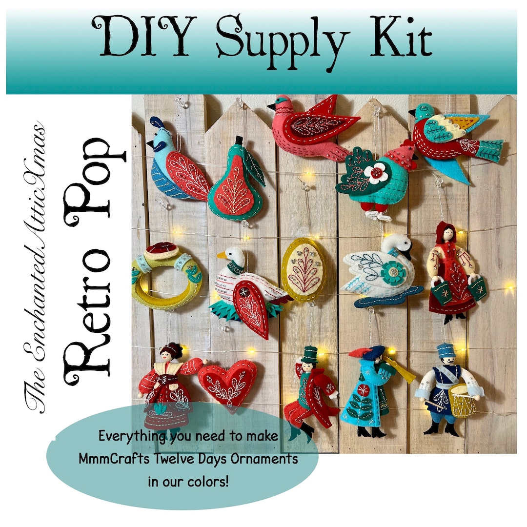 Twelve Days of Christmas Supply Kit for Mmmcrafts DYI Retro Pop Colors ...
