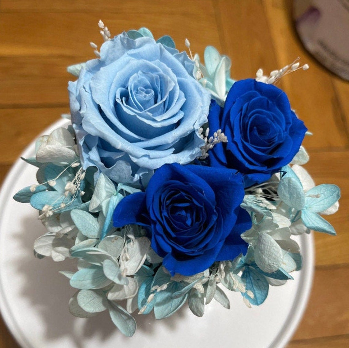 PRESERVED ROSES IN Vase Long Lasting Eternal Roses Vase - Etsy