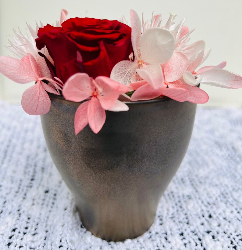 PRESERVED ROSES IN Vase Long Lasting Eternal Roses Vase - Etsy