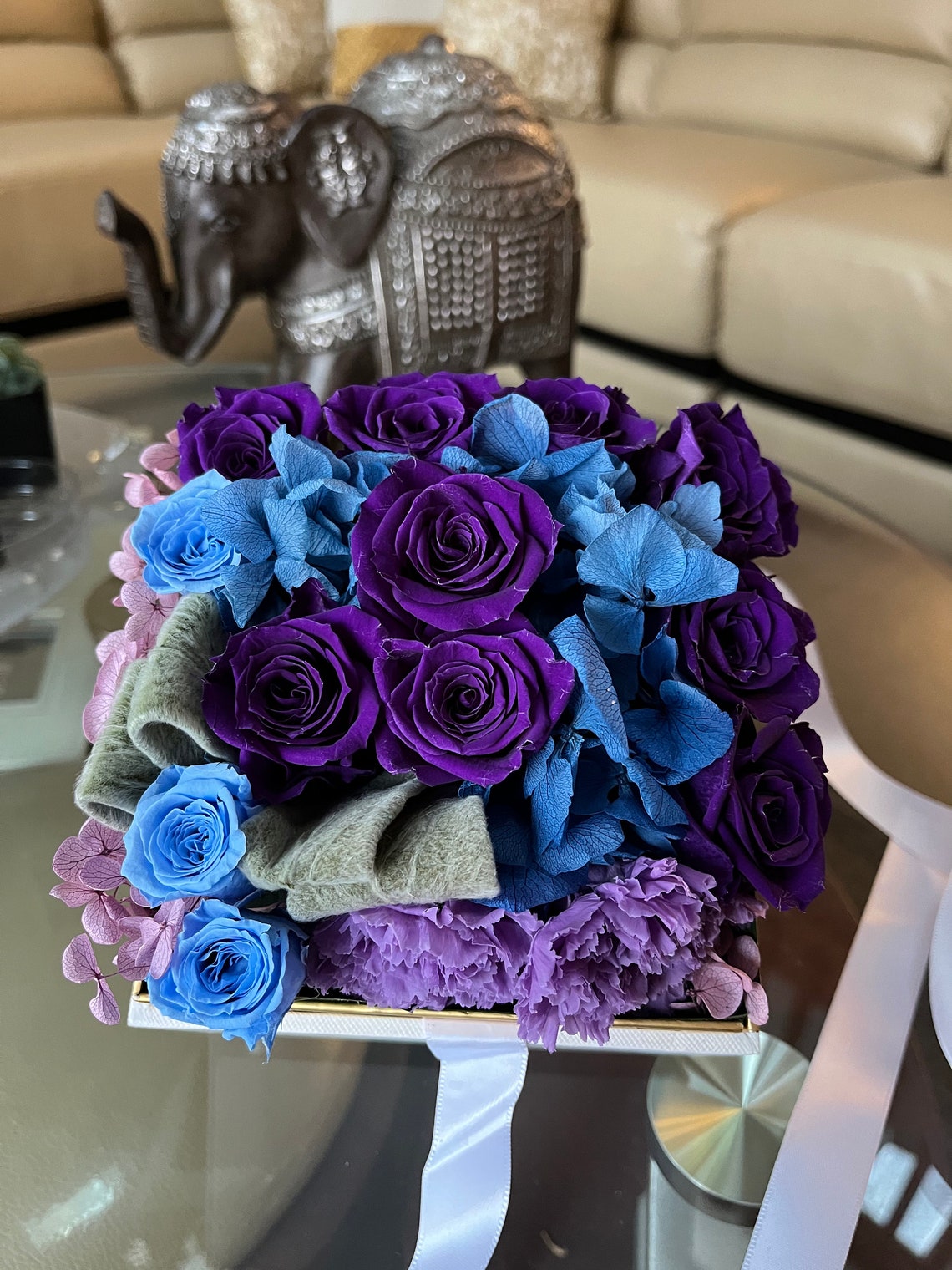 PRESERVED FLOWER CARNATION Box Forever Preserved Roses Box | Etsy